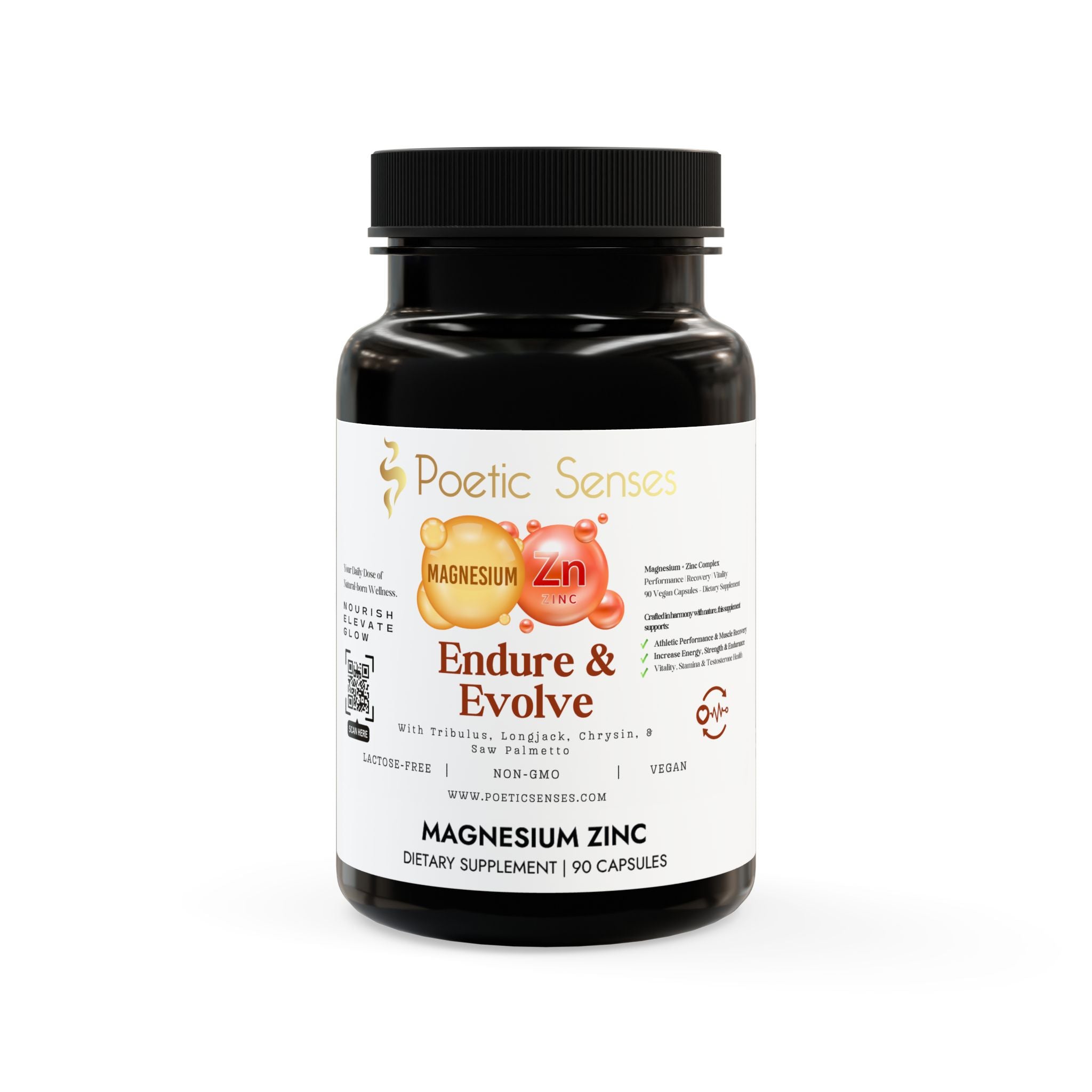 Endure & Evolve™ Magnesium Zinc Supplement (90 Capsules) – PoeticSenses