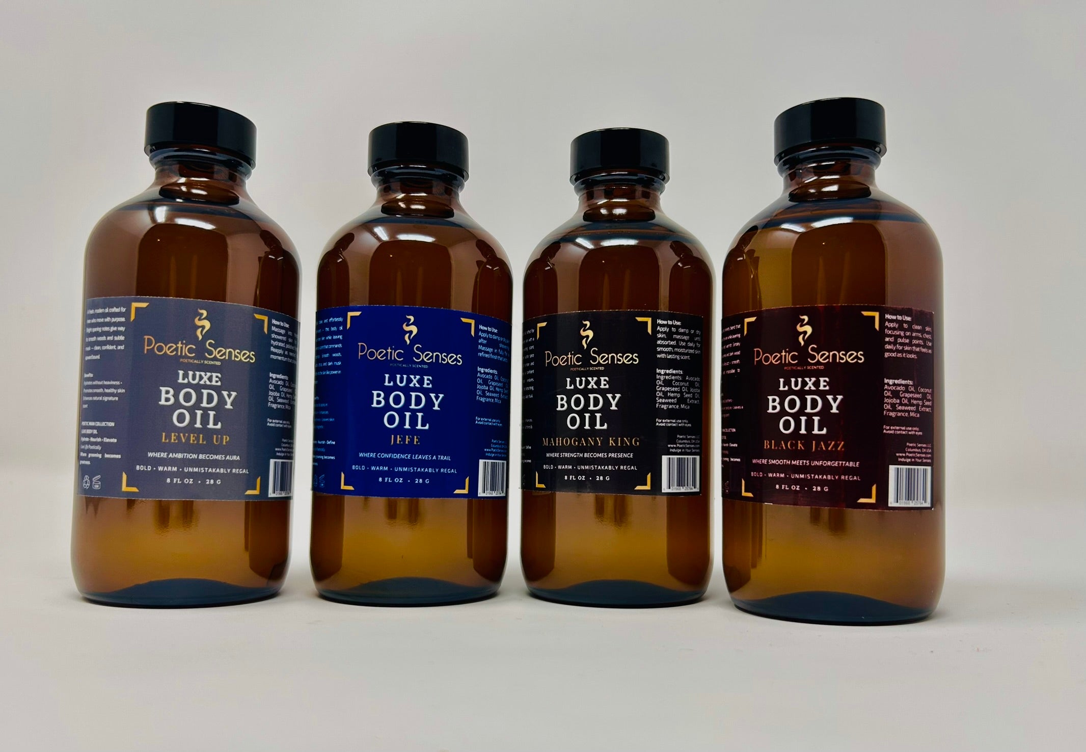 Poetic Senses Luxe Body Oils – Poetic Man – 8 oz – PoeticSenses